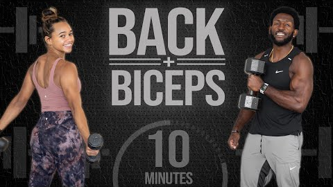 10 Minute Dumbbell Back Bicep Workout Strength Training